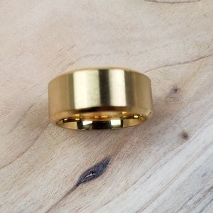 Accessories | Gold 8mm Wide Brushed Finish Ring | Poshmark
